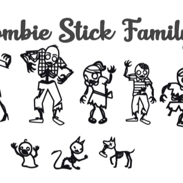 Zombie Family Decal - Etsy UK