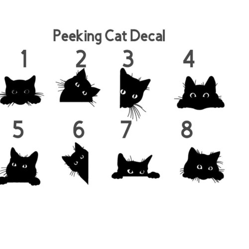 Cat Decal Cat Lovers Sticker Peeking Cat Decal Animal - Etsy