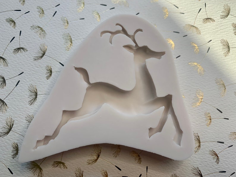 Reindeer Silicone Mold 3” Wide 2.8”tall .5”depth - Etsy