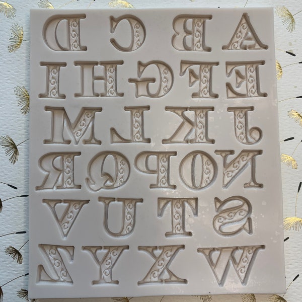 Letter Alphabet Silicone Molds - Etsy