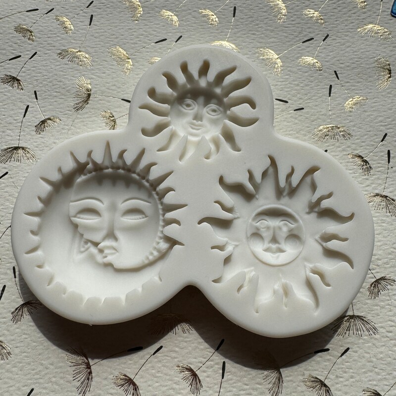 Sun and Moon Fondant Mold - Etsy