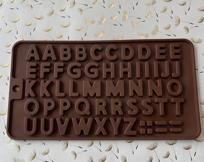 ABC Letters Silicone Mold 3D Glossy Finish .75”tall .75”wide .2”depth ...
