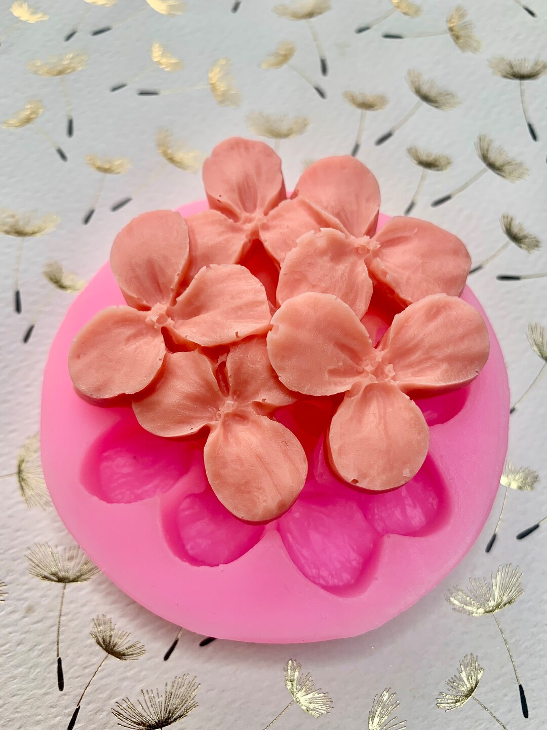 Hydrangea Violets Flower Silicone Mold 3D 2.5” Diameter .6”depth - Etsy