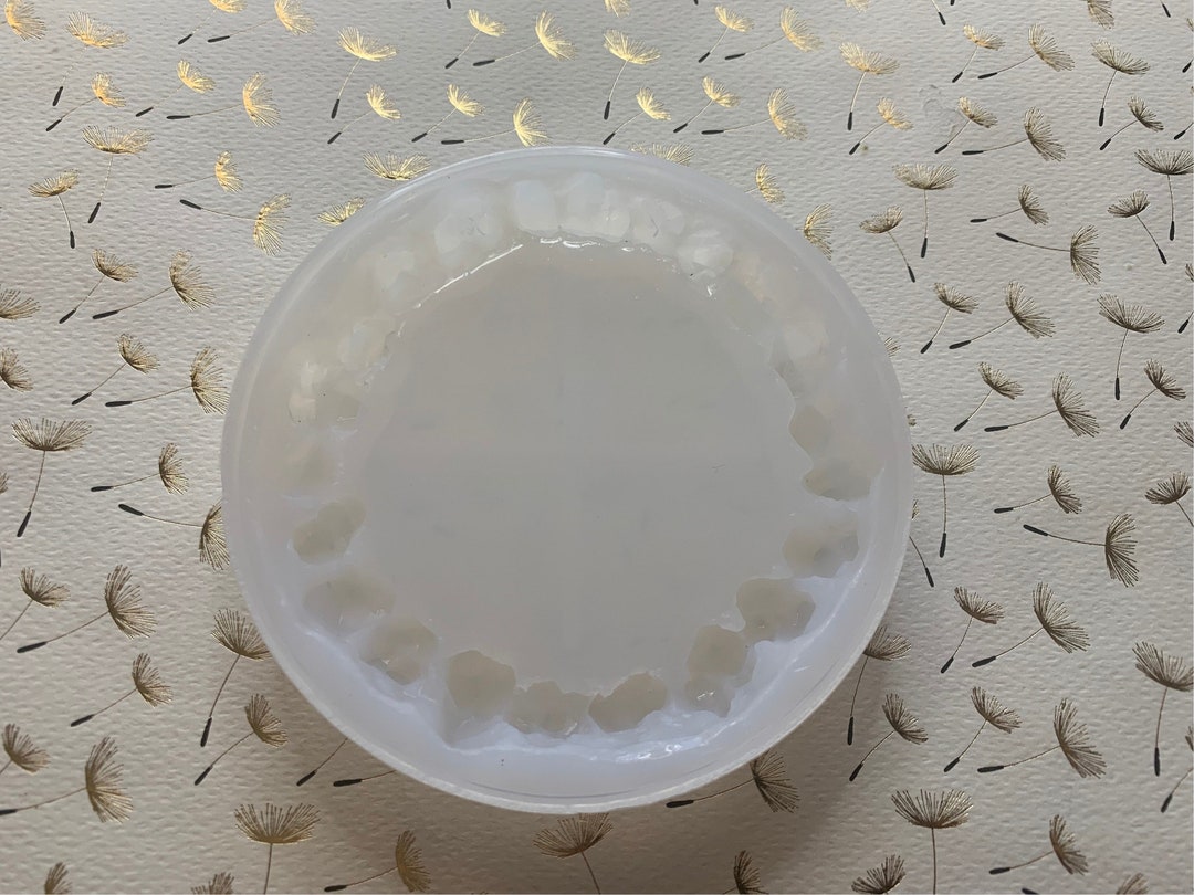 Crystal Edge Coaster Silicone Mold Glossy Finish 4.25” Diameter .9 ...