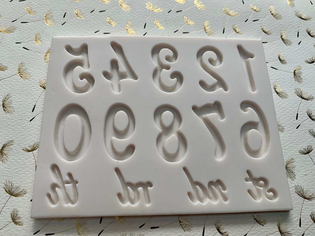 Numbers Silicone Mold 1.5” Tall - Etsy
