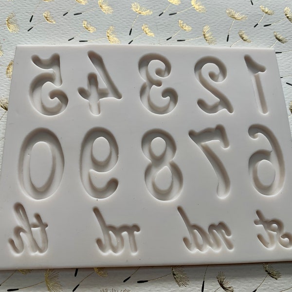 Silicone Number Mold - Etsy