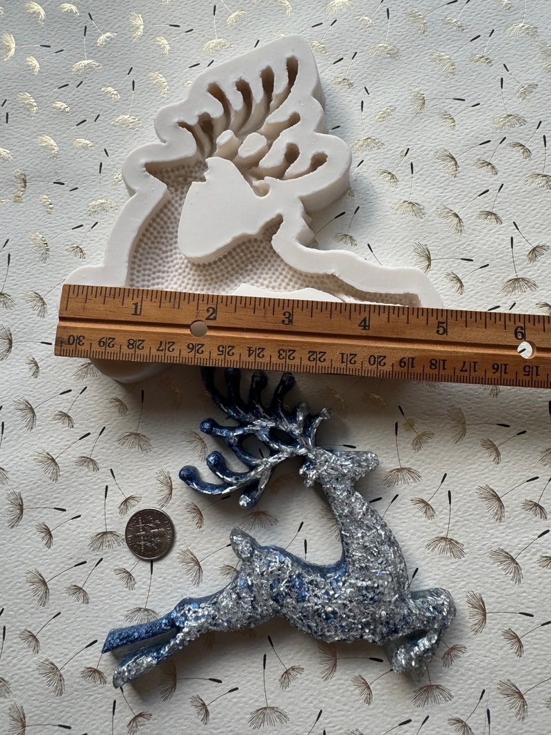 Reindeer Silicone Mold 4.75”wide 4.75”tall .7”depth - Etsy