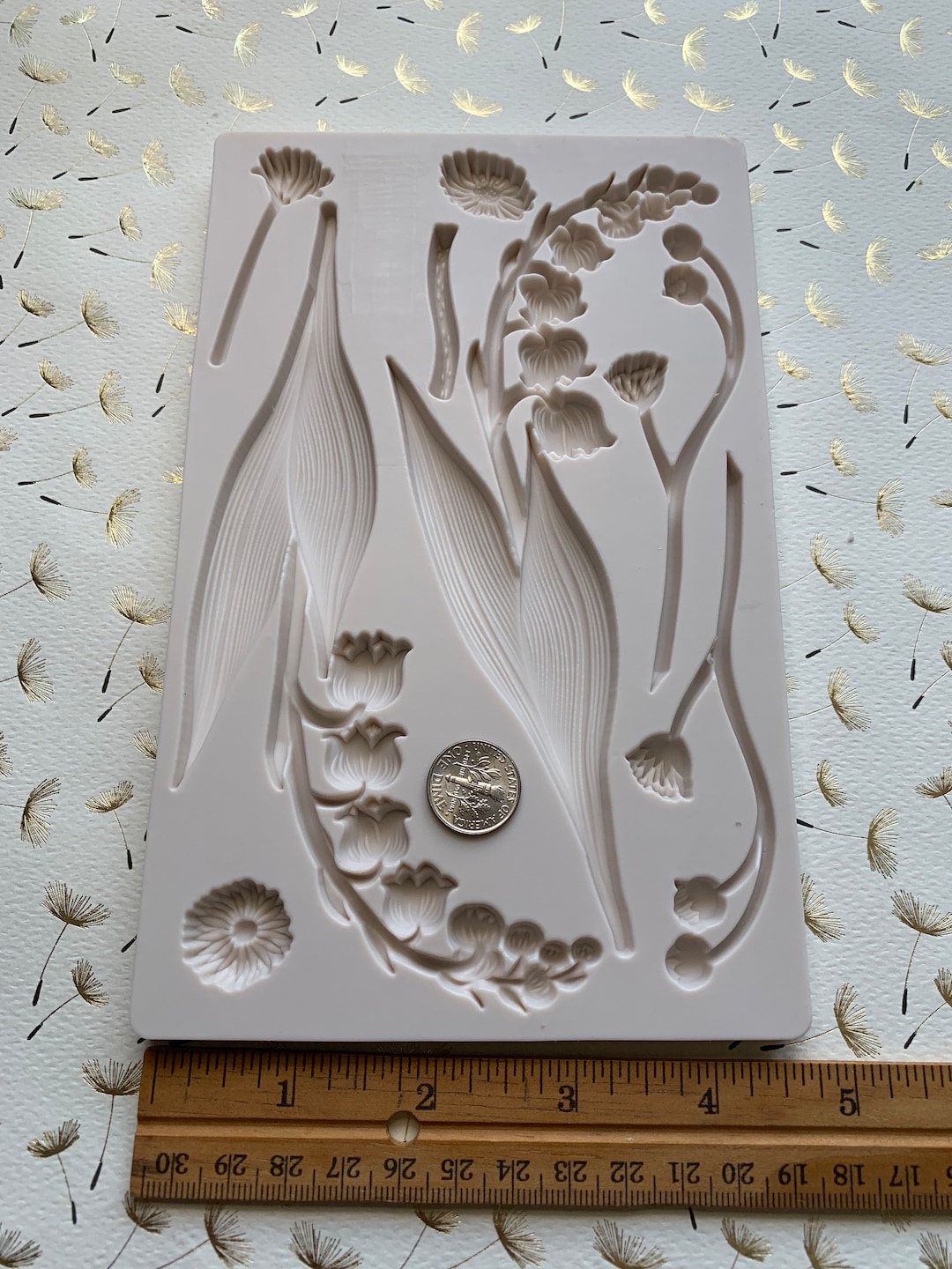 Lilly Of The Valley Flower Silicone Mold 3d 6 5”tall 3”wide 4”depth Etsy