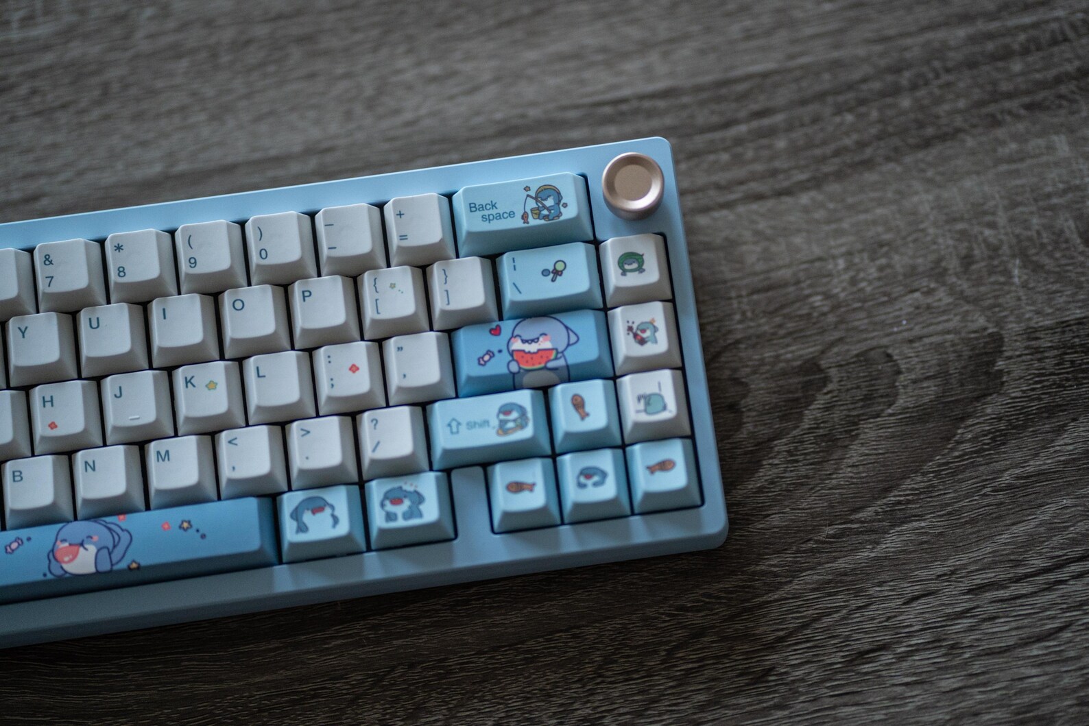 Baby Shark Custom Aluminum Mechanical Keyboard | Oil King Switches - Etsy
