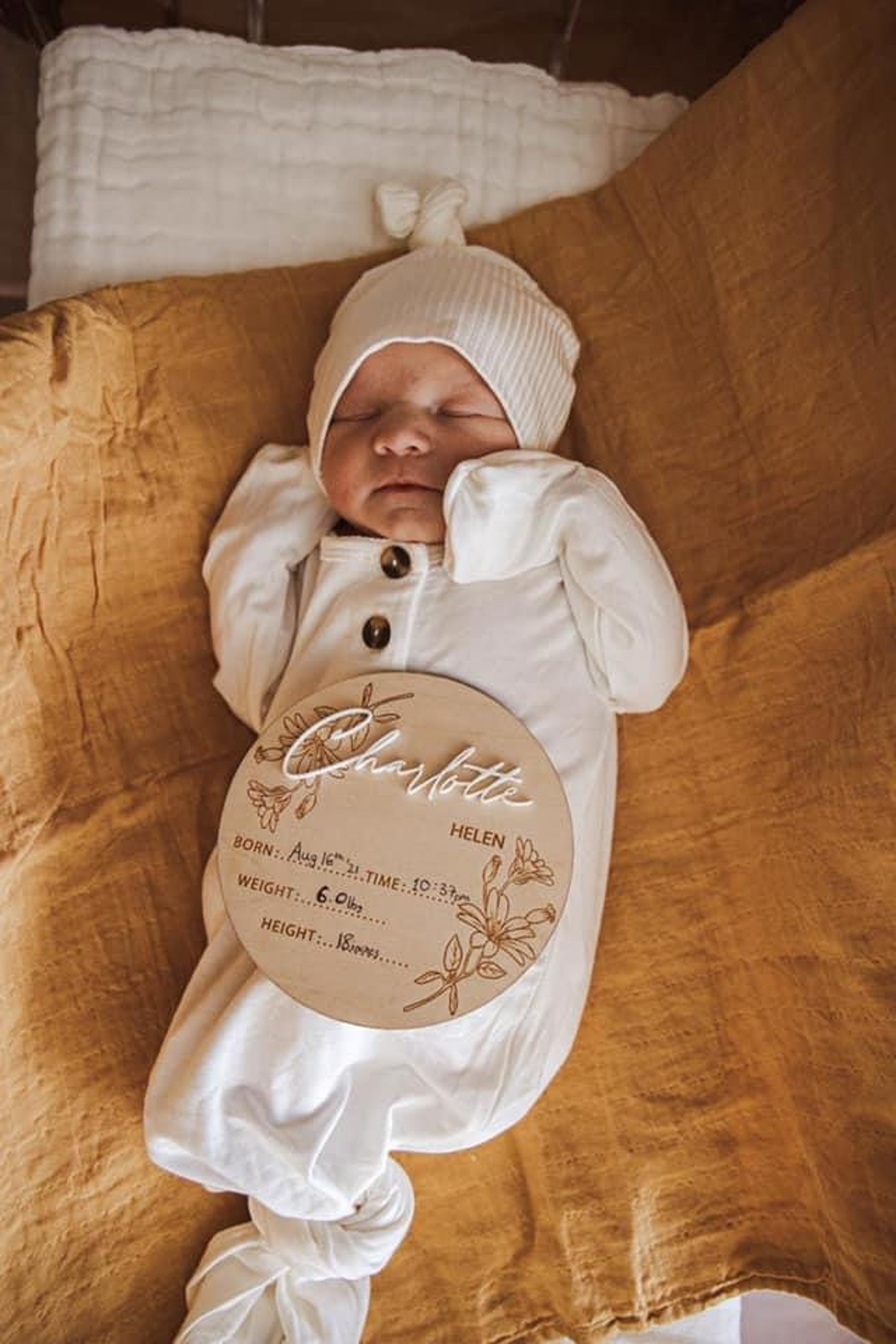 Birth Announcement/ Engraved Baby announcement Plaque Wooden - Etsy