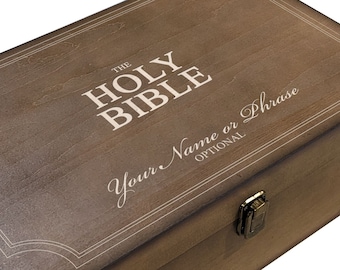 Vintage Cedar Wood Bible Box - Etsy