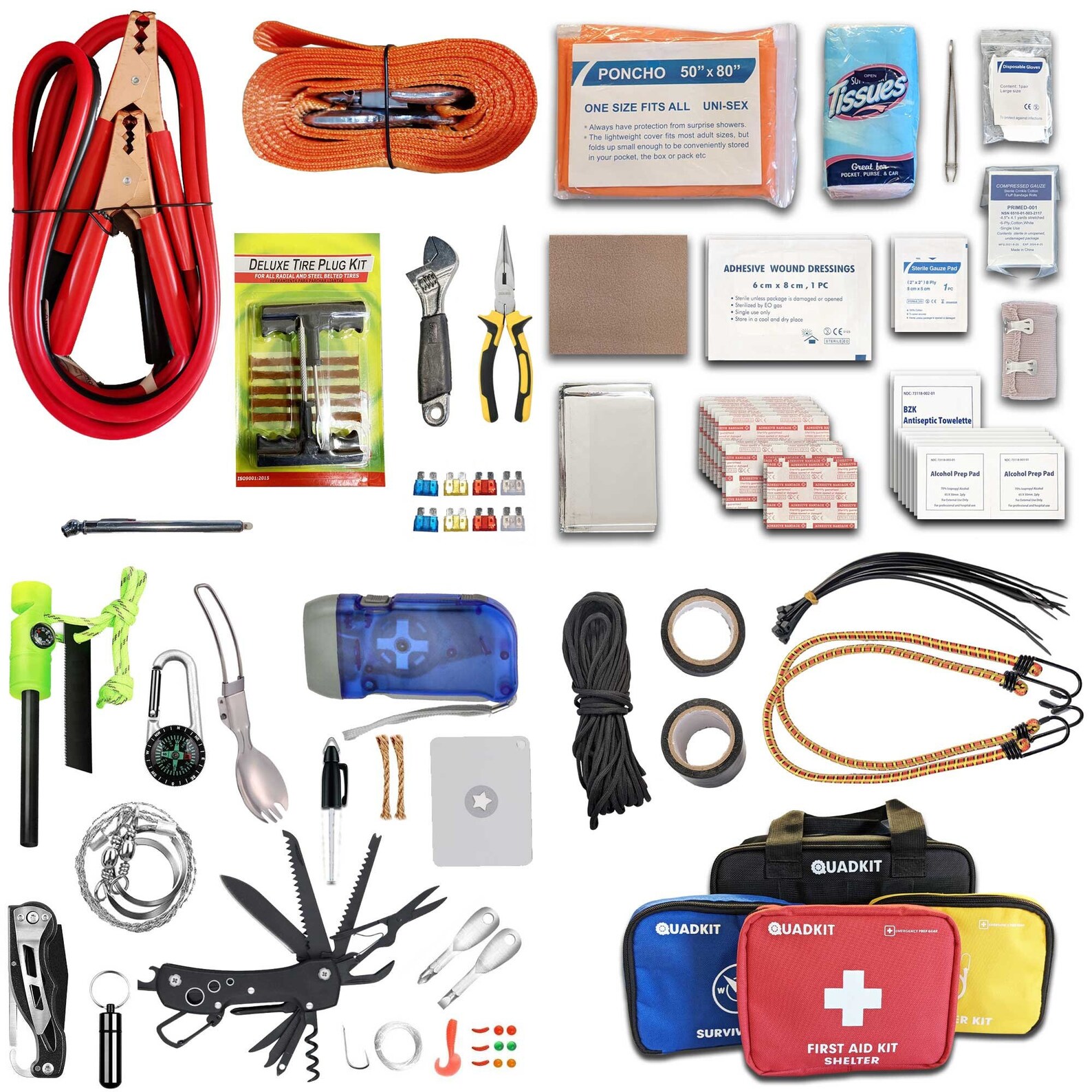 QUADKIT ATV Emergency Kit: 4-in-1 Off-road First Aid, Survival ...
