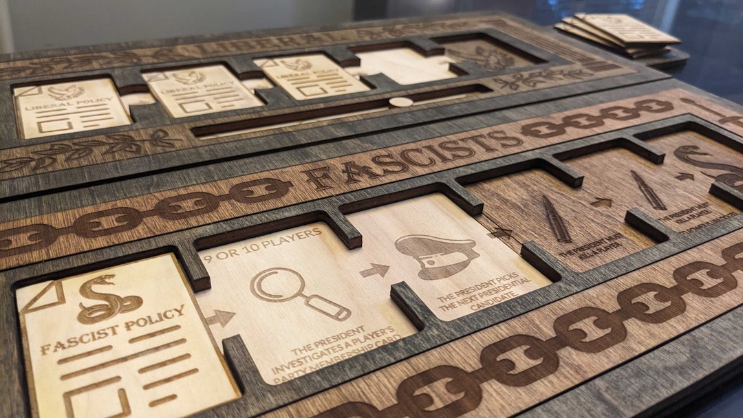 Personalized Secret Hitler Game Board Upgrade - 5-6, 7-8, 9-10 Players ...