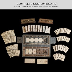 Personalized Secret Hitler Game Board Upgrade - 5-6, 7-8, 9-10 Players ...