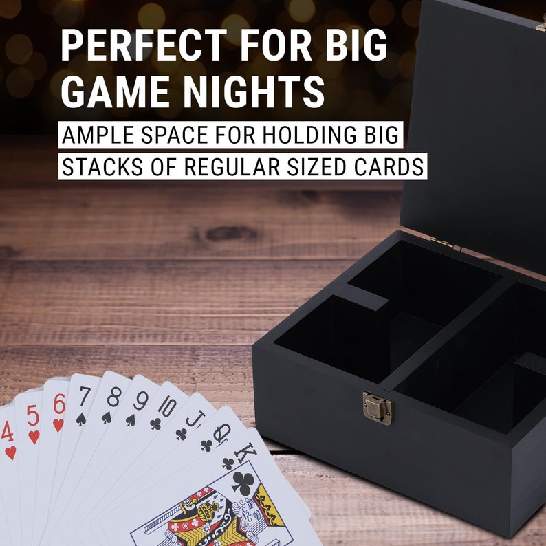 Playing Card Organizer Box Playing Card Storage Box Wooden Box for Face ...