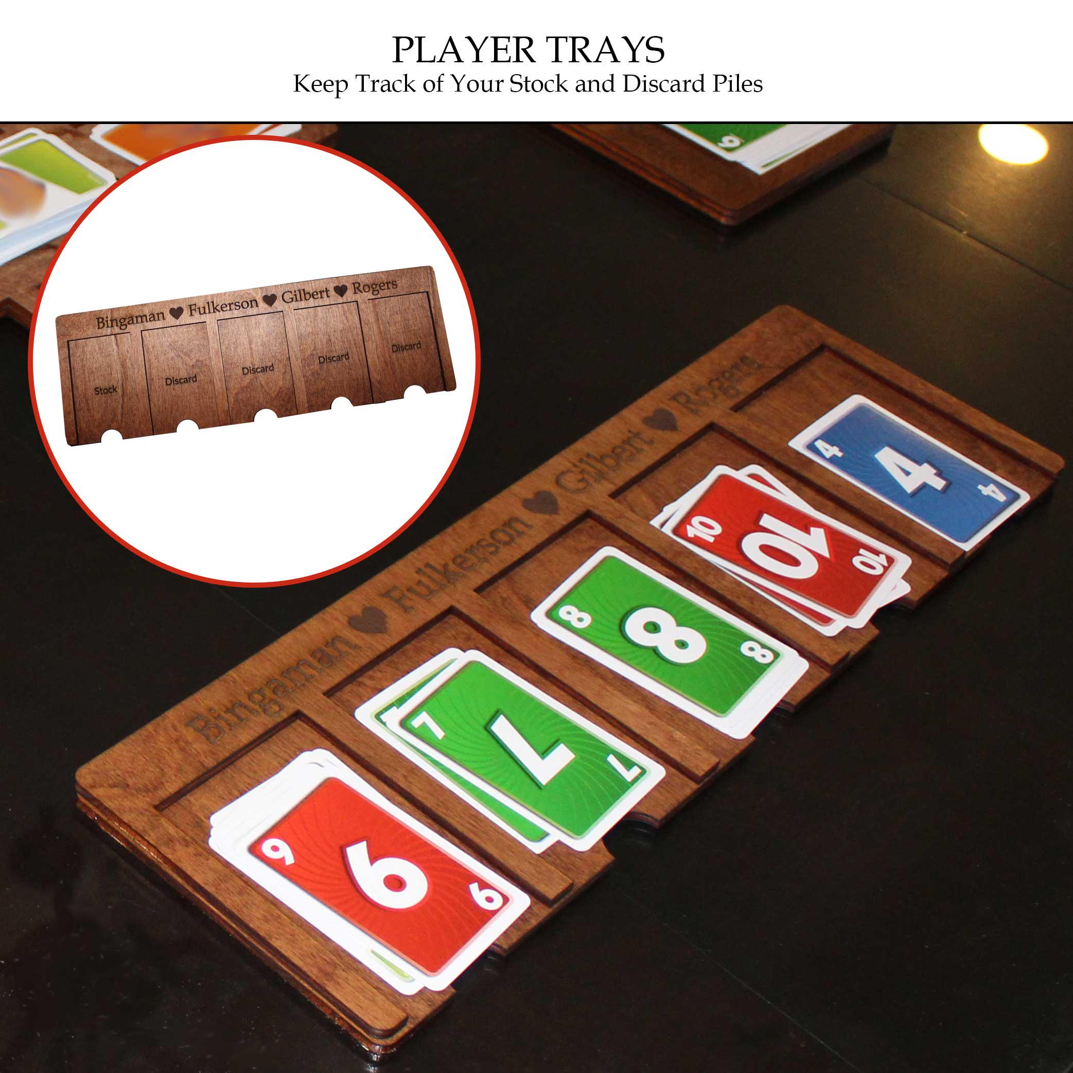 Personalized Card Game Trays Compatible With SKIPBO - Personalized Card ...