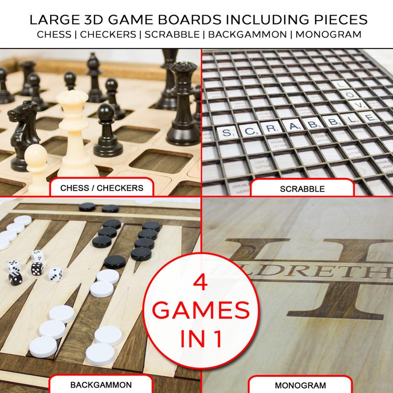 Checkers Game Game Table - Etsy