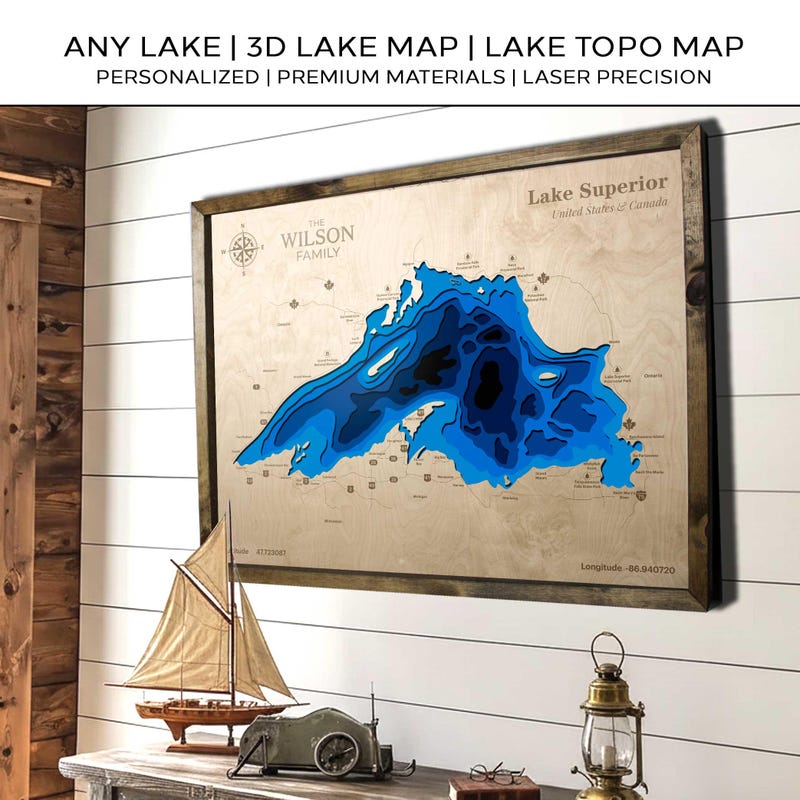 3d Lakehouse Map - Etsy