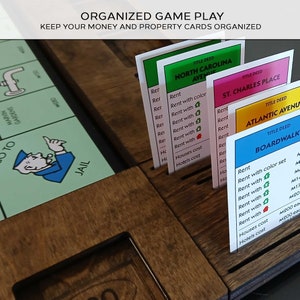 Personalized Game Board Organizer Frame Compatible With Monopoly Board ...