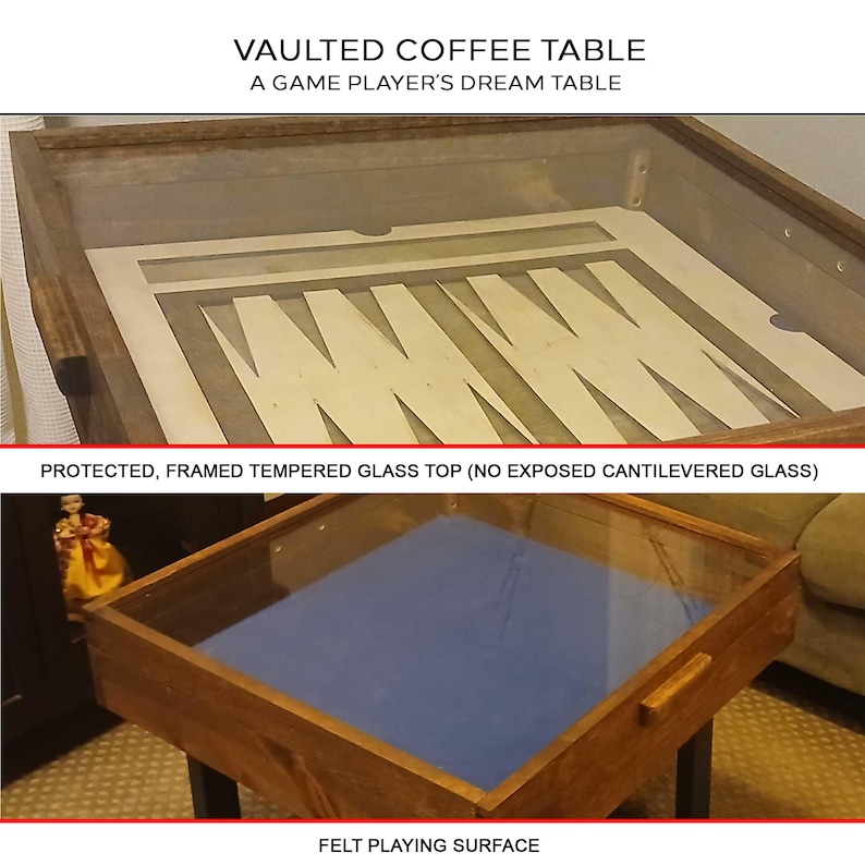 Personalized Game Table With Game Boards | Gaming Table for Games ...