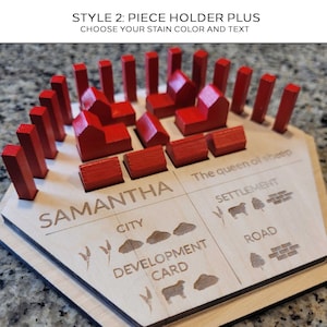 Personalized Game Piece Holders for Settler Game Board | Game Piece ...