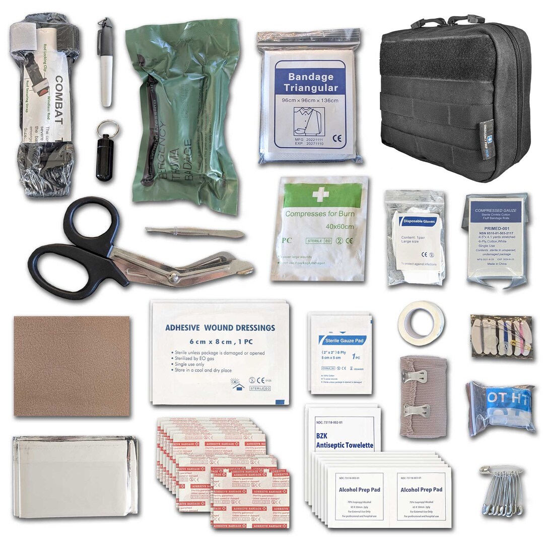 Field First Aid Kit IFAK 60 Piece Camping, Backpacking, Travel ...