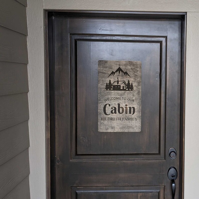 Custom Rustic Cabin Sign, Personalized Wood Sign, Cabin Wall Art ...