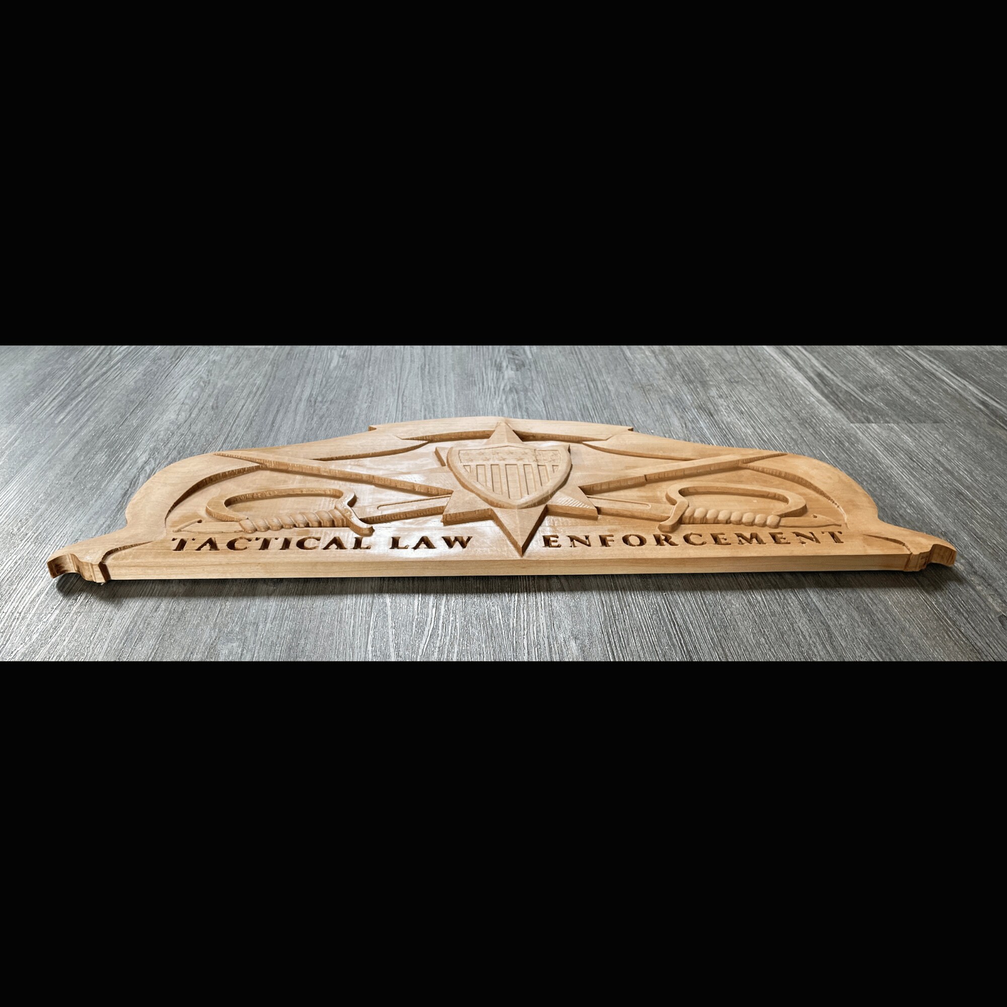 USCG TACLET Badge 3D Carved Hardwood - Etsy