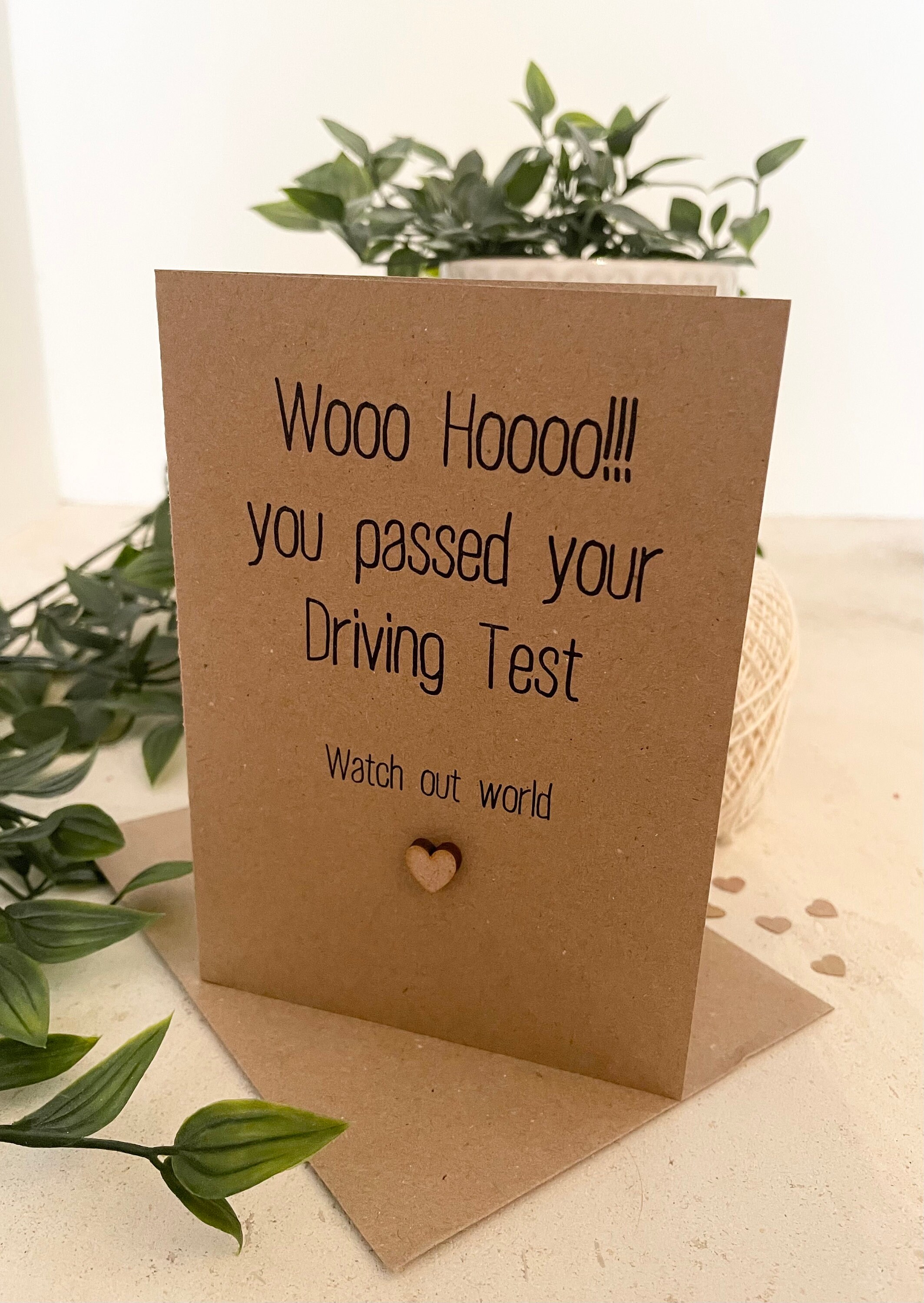 Rustic Passed Driving Test Card | Woo Hoo | Driving Test | Personalised ...