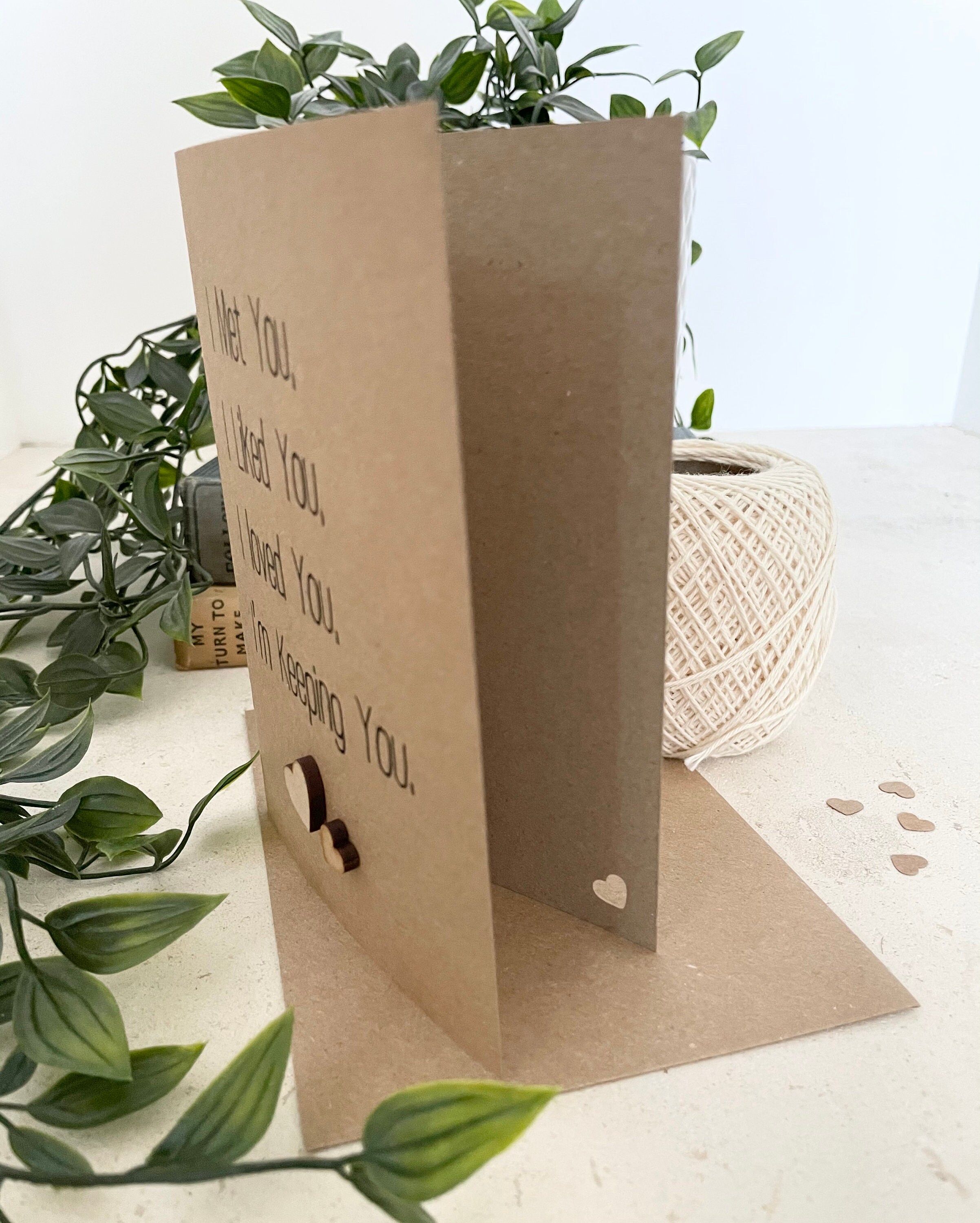Rustic Anniversary Card Valentines Day Card Handmade Husband Wife ...