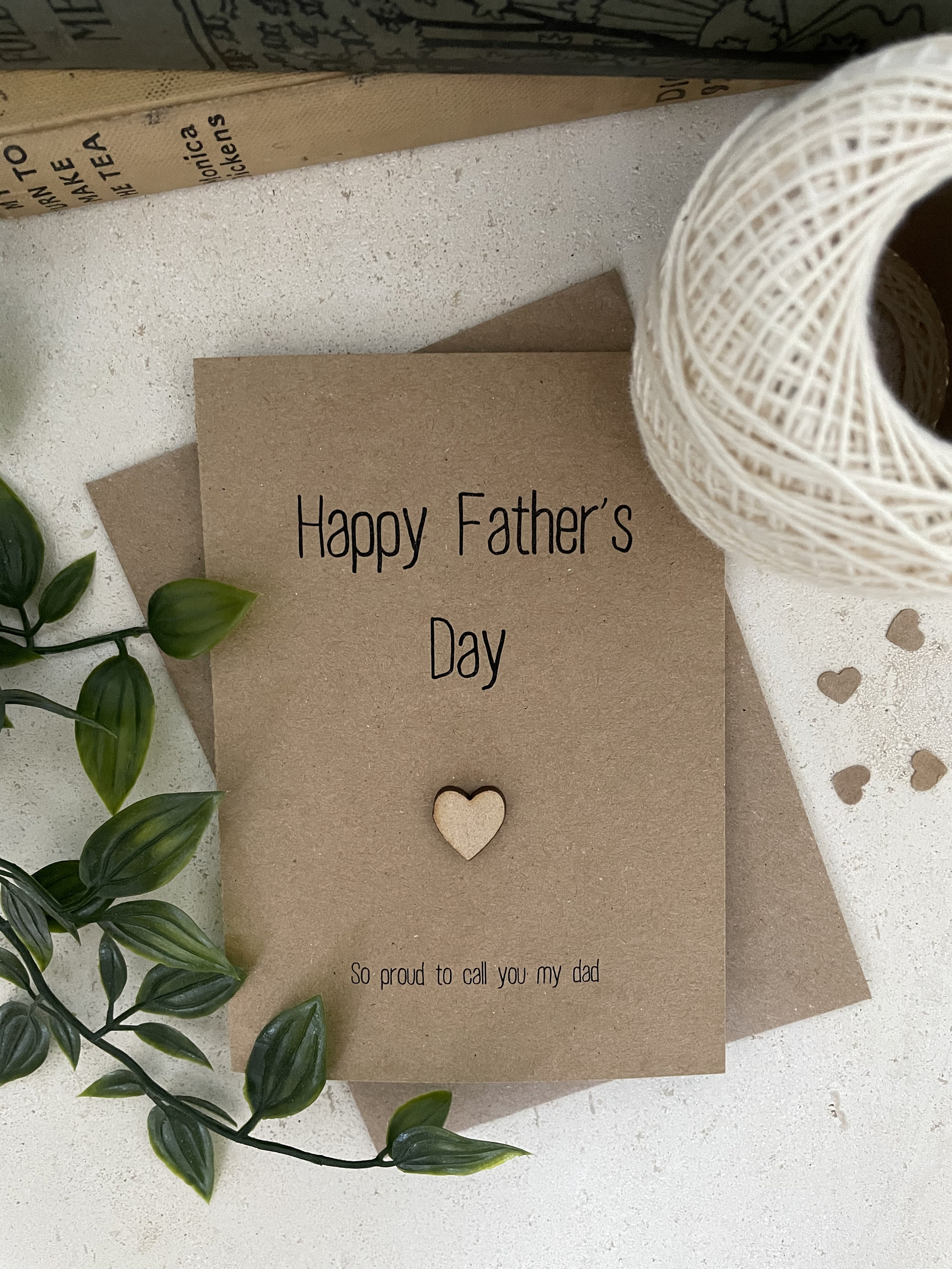 Rustic Happy Mothers Day Fathers Day Card Proud Dad Daddy Father Mum ...