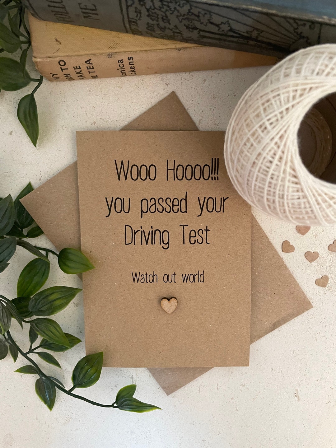 Rustic Passed Driving Test Card Woo Hoo Driving Test Personalised ...