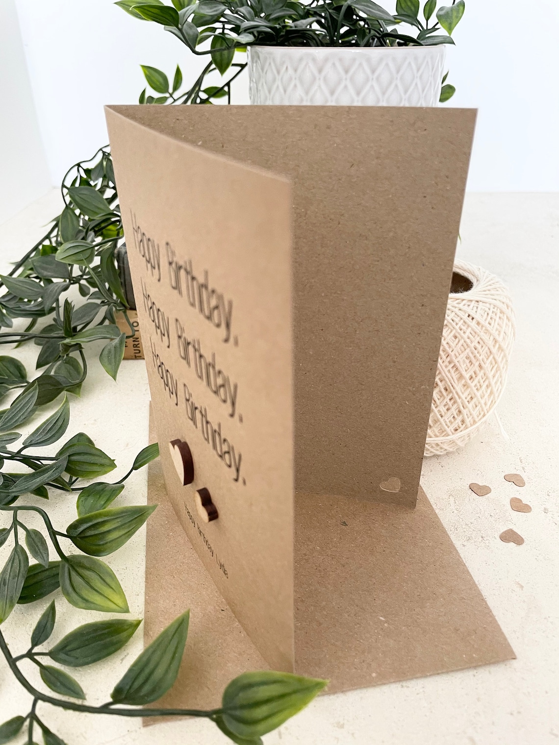 Rustic Happy Birthday Card | Happy Birthday Personalised | Mum Dad ...