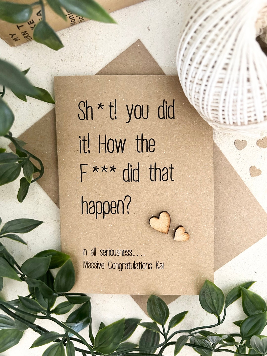 Rustic Congratulations Card | Rude Funny Card | Passed Test | Passed ...