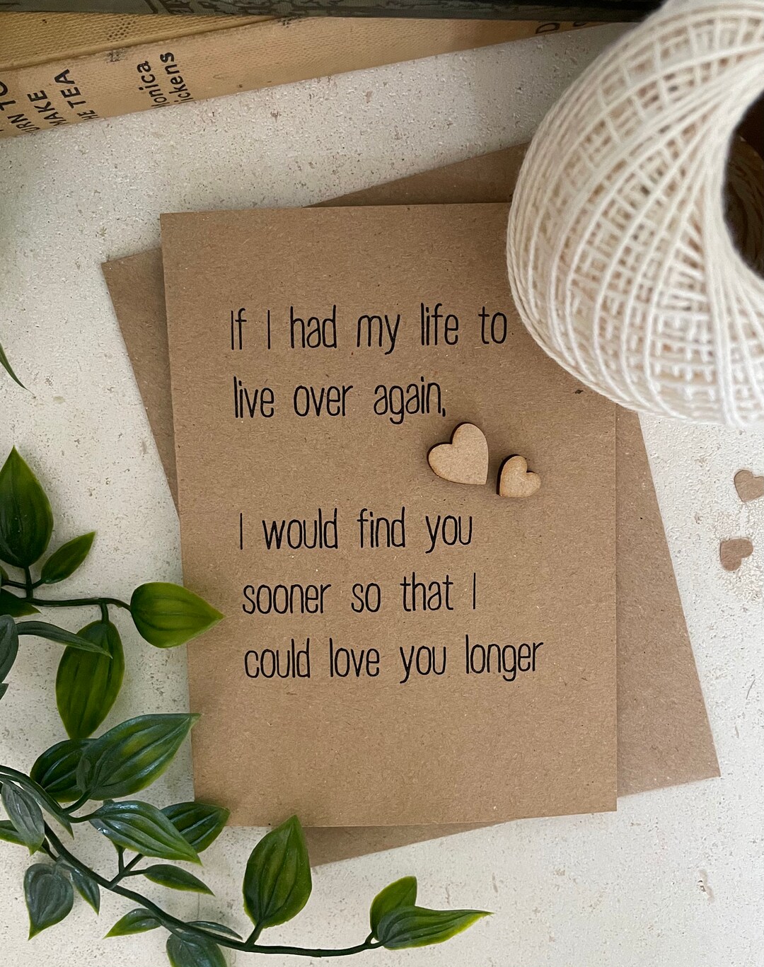 Rustic Anniversary Card Valentines Day Card Handmade - Etsy