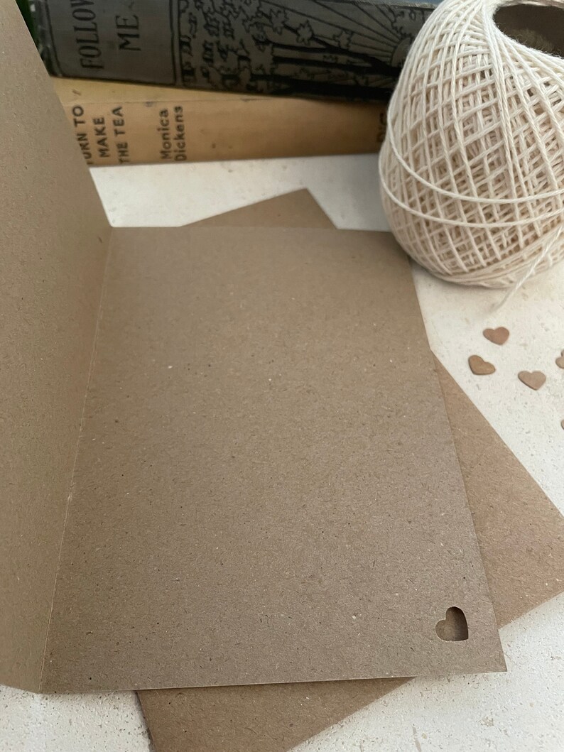 Rustic Positive Card Handmade Recycled Kraft - Etsy