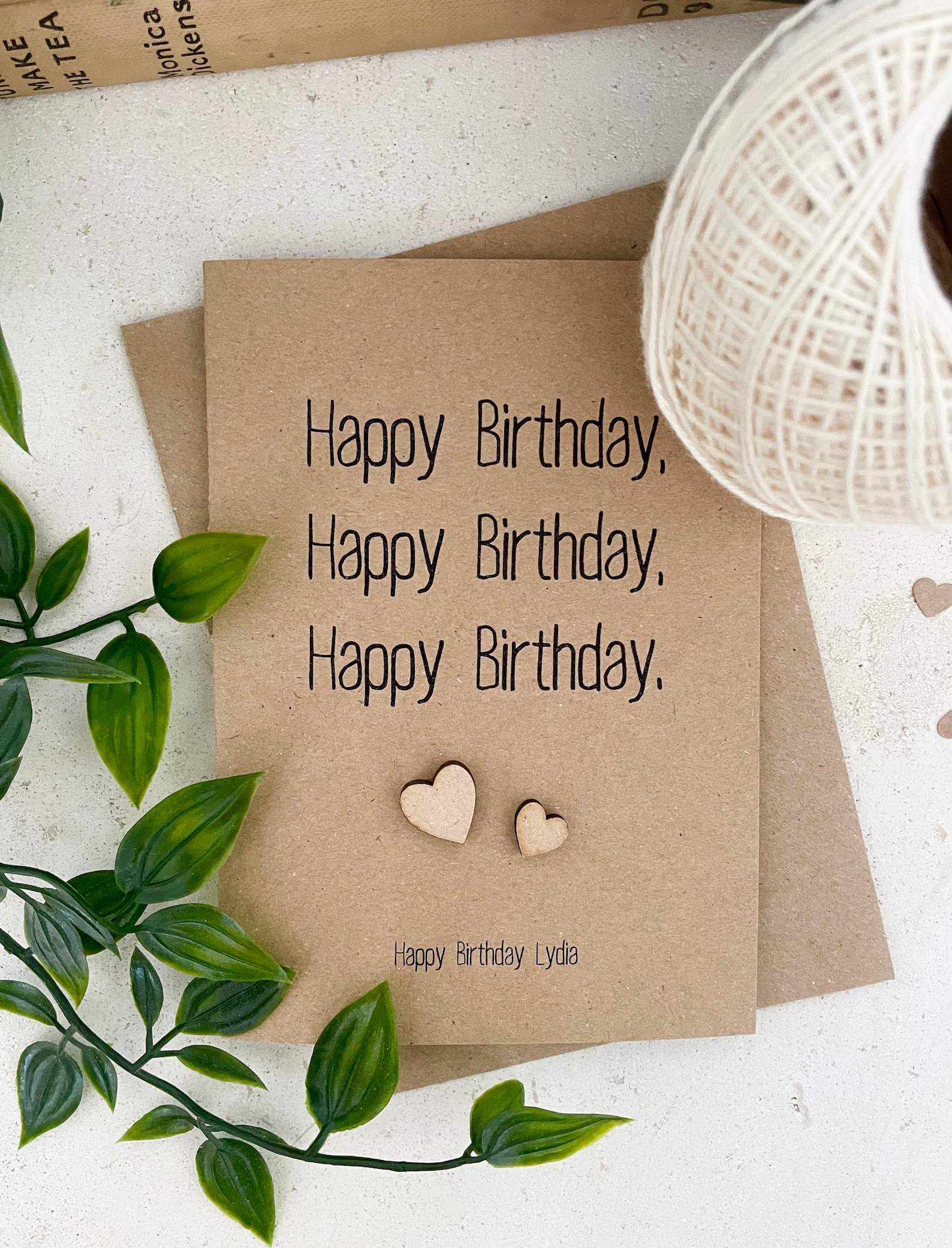 Rustic Happy Birthday Card | Happy Birthday Personalised | Mum Dad ...