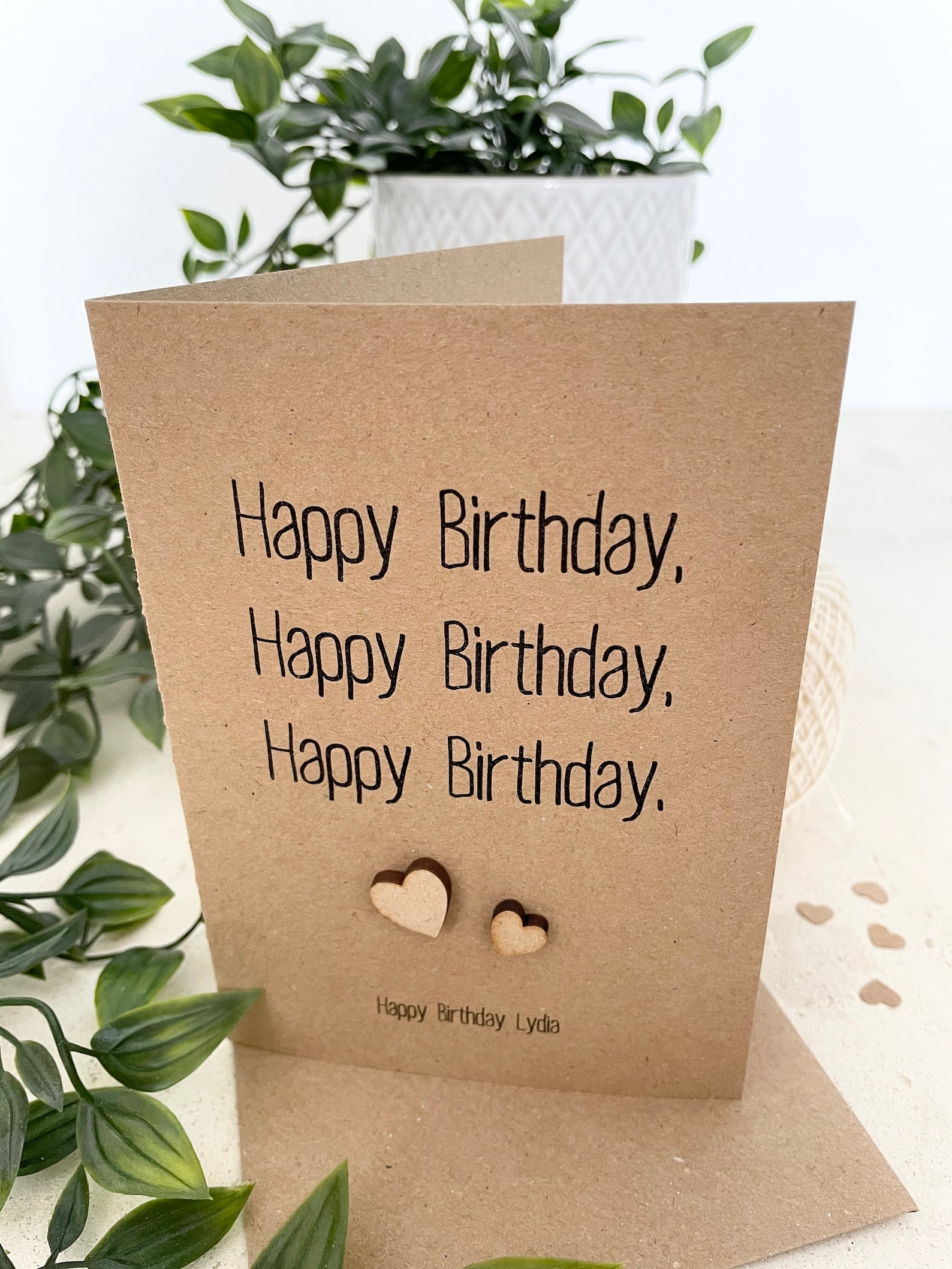 Rustic Happy Birthday Card | Happy Birthday Personalised | Mum Dad ...