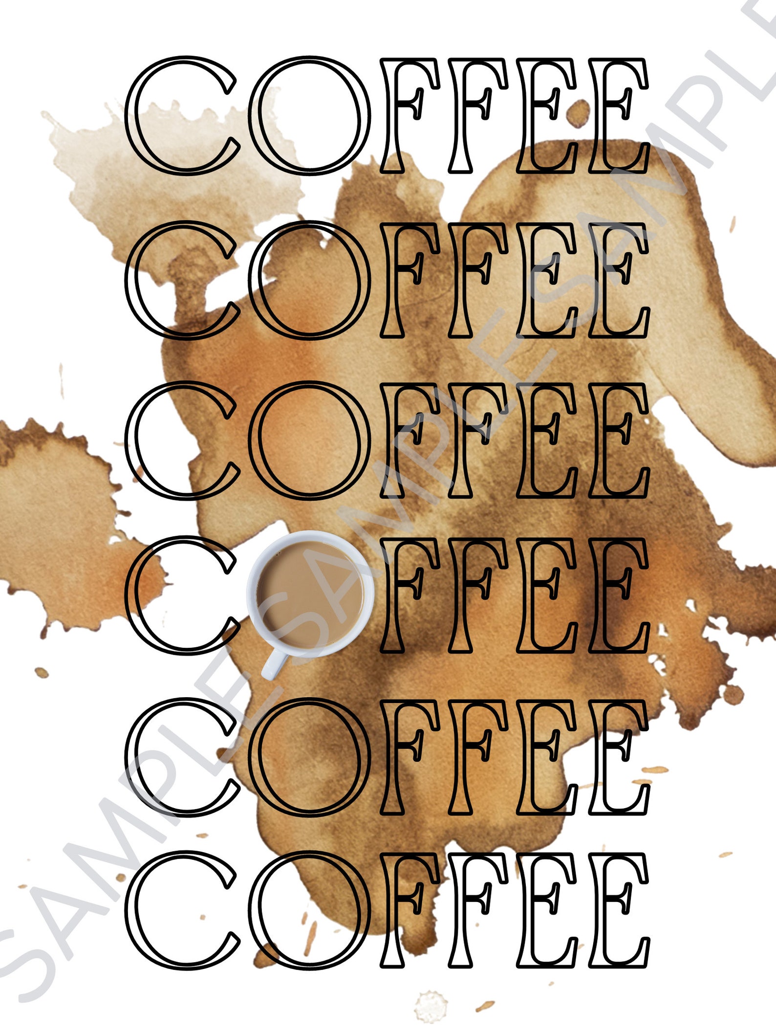 Coffee Stain Poster - Etsy