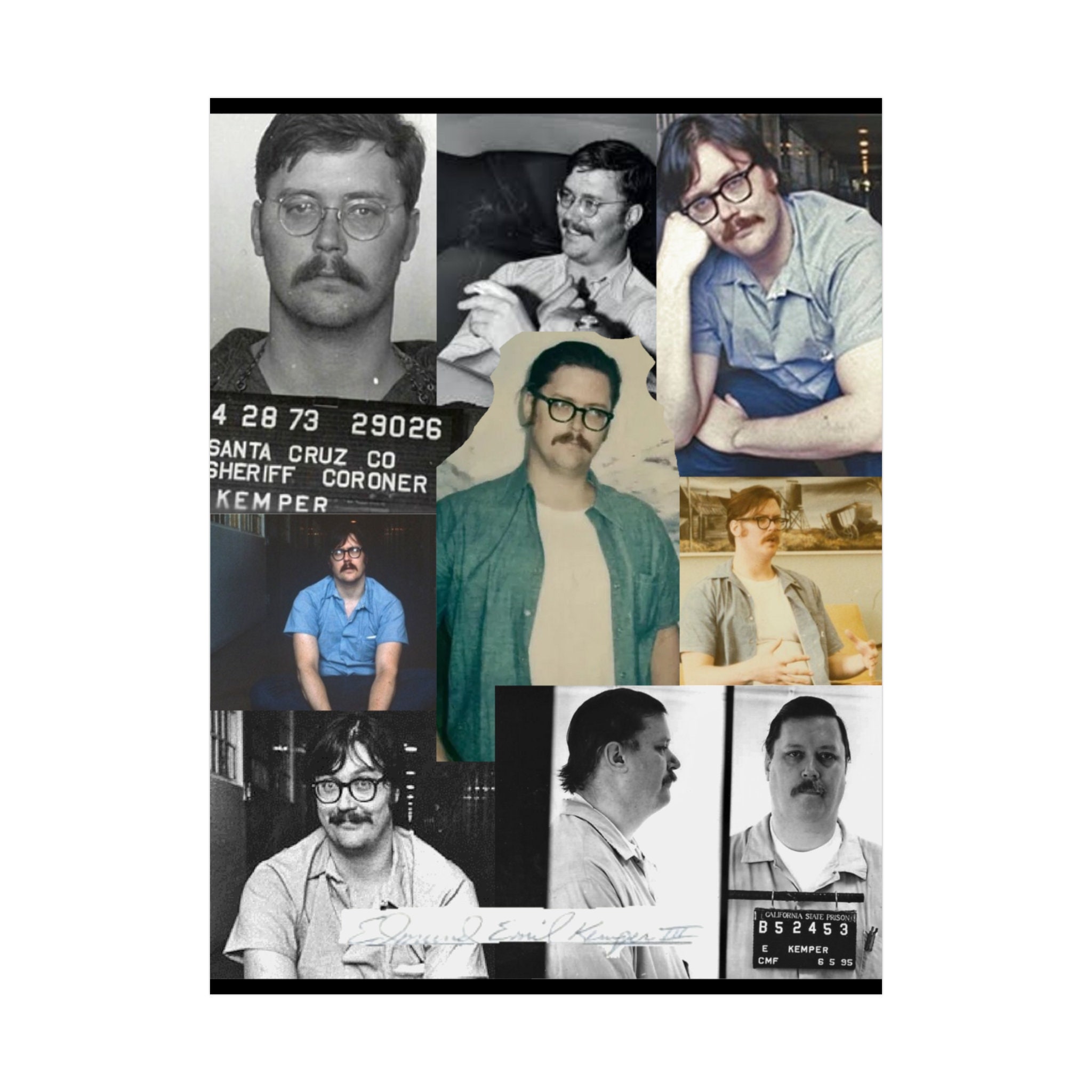 Ed Kemper Serial Killer Poster Mixed Media Copy of Signature - Etsy