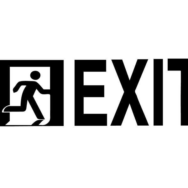 Exit Sign - Etsy UK