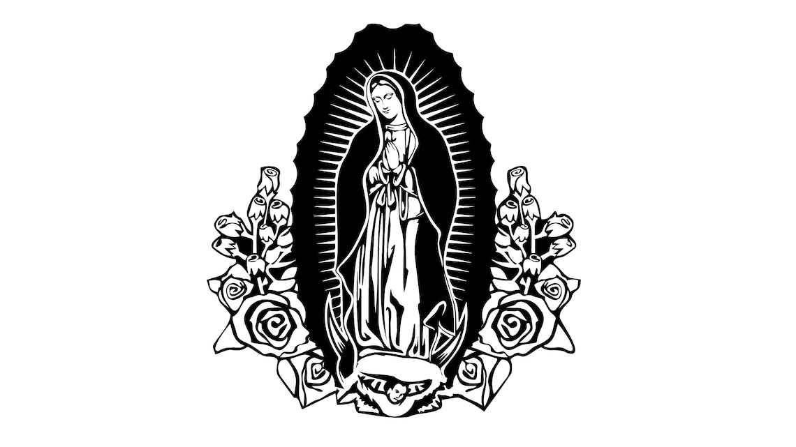 Virgin Mary SVG PNG EPS Jpg Digital Download - Etsy