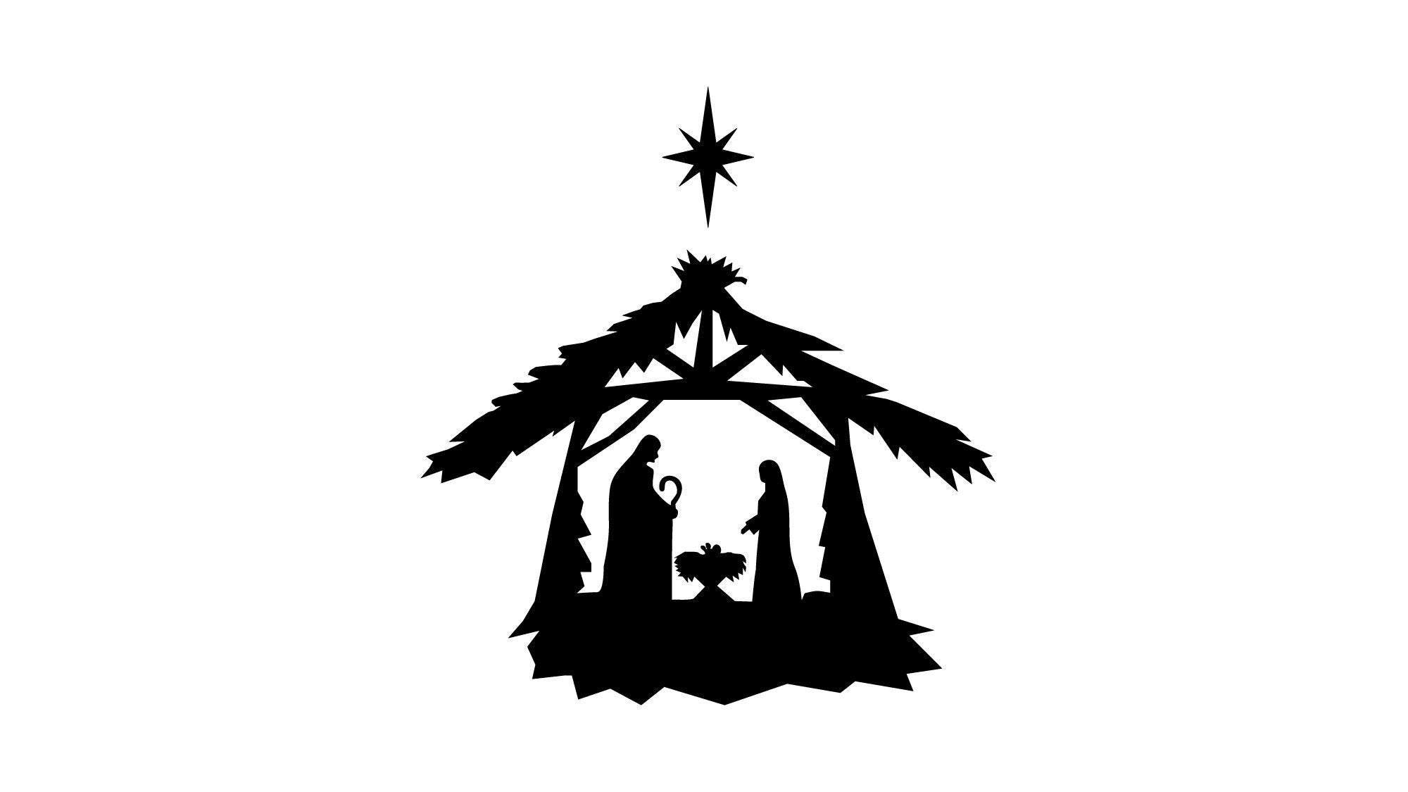 Nativity Scene, Christmas Star, Jesus Birth SVG, PNG, EPS, Jpg Digital ...