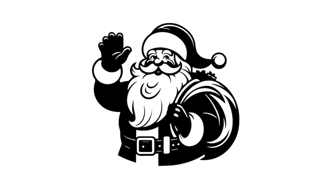 Jolly Santa Wave SVG, PNG, EPS, Jpg Digital Download - Etsy