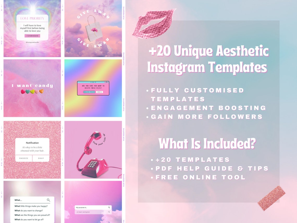 20 Aesthetic Design Instagram Templates | Instagram Post Template ...