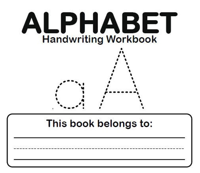 Alphabet Handwriting Workbook - Etsy