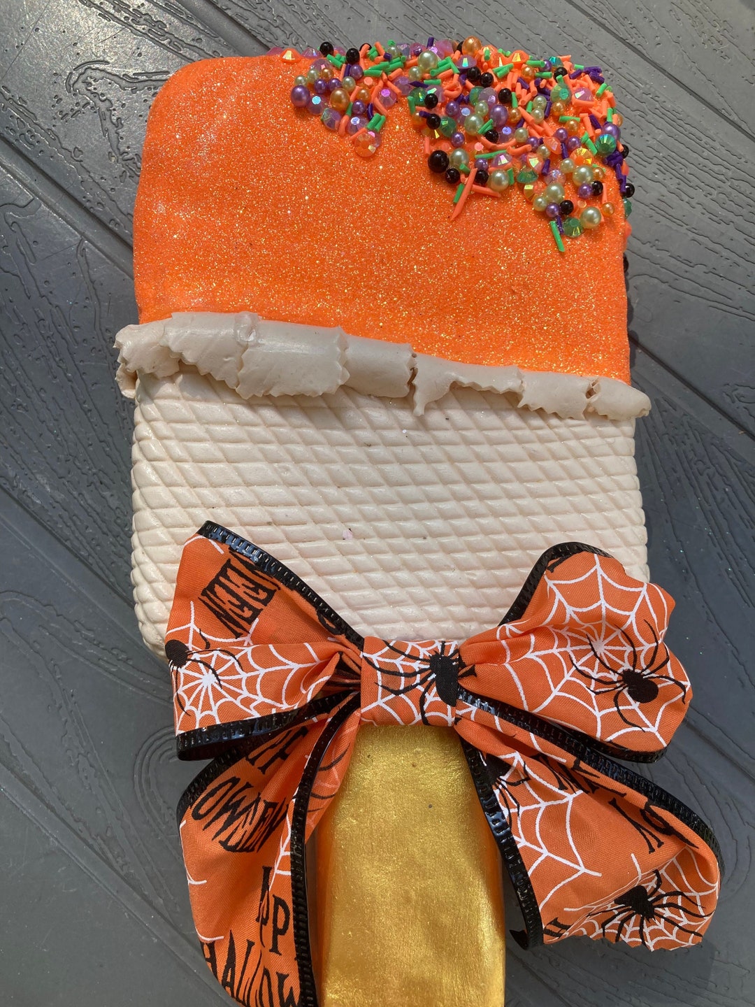 Whimsical Halloween Popsicle, Wreath, Attachment, Photo Props, Halloween, Decor, Fake Bake - Etsy
