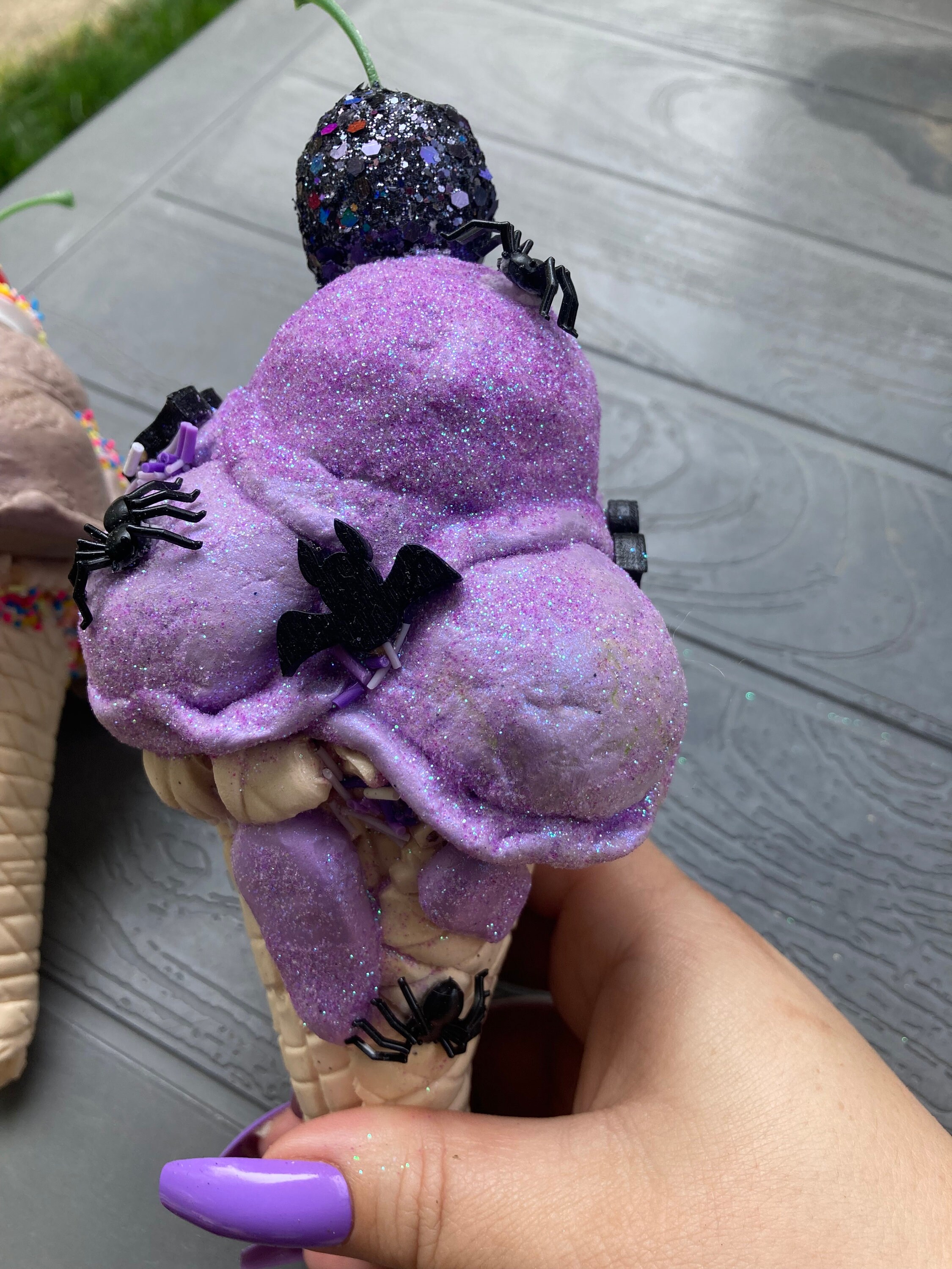 Large Ice Cream Cone, Fake Ice Cream, Halloween Props, Fake Food, Faux ...