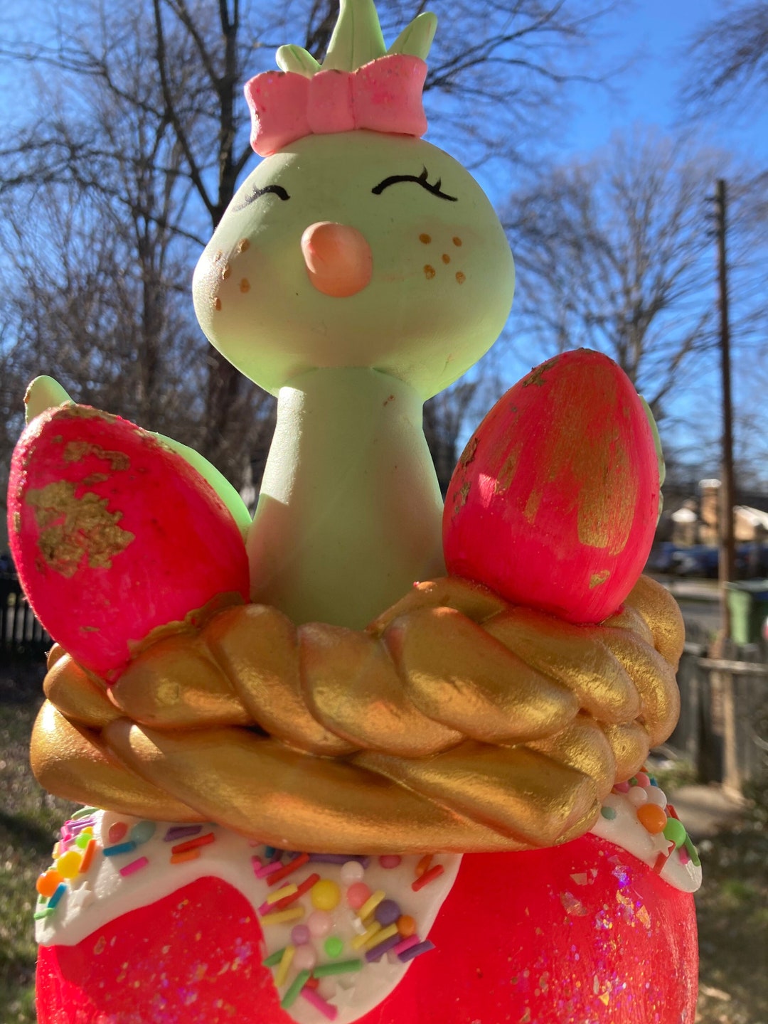 Easter Chick Jumbo Ice Cream, Chick , Easter Decor, Easter Fake Bake ...