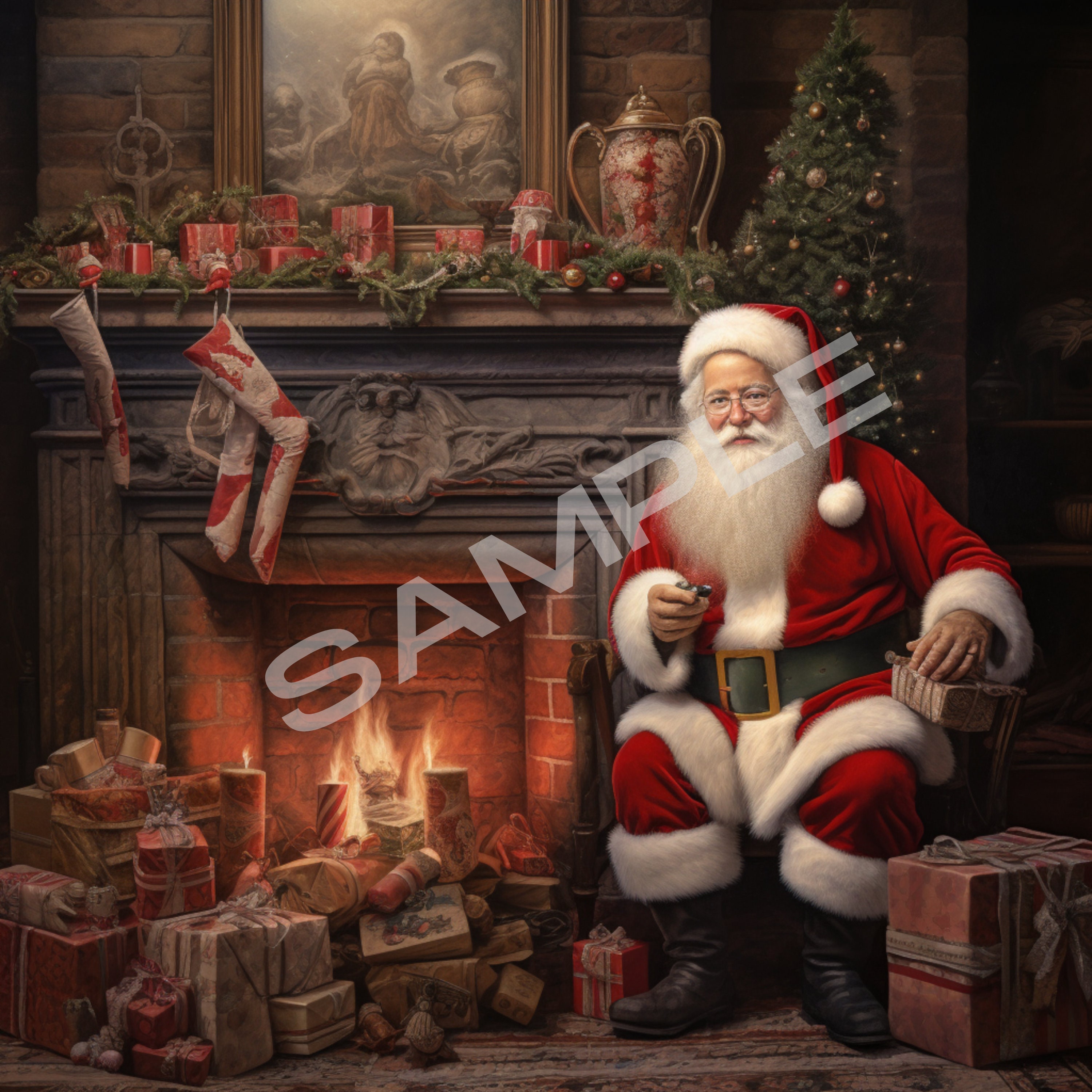 Father Christmas Clipart 18 High Quality Pngs Digital - Etsy